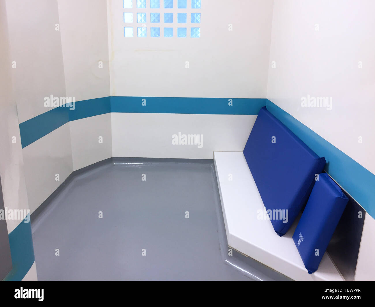 A custody suit inside Musgrave Street PSNI station in Belfast, Northern ...