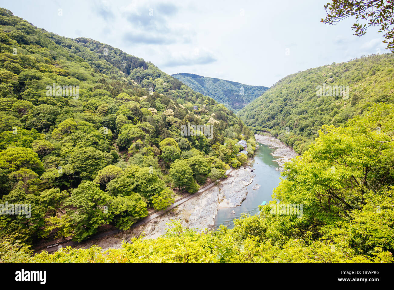 Arashiyama Park Observation Deck Stock Photo Alamy