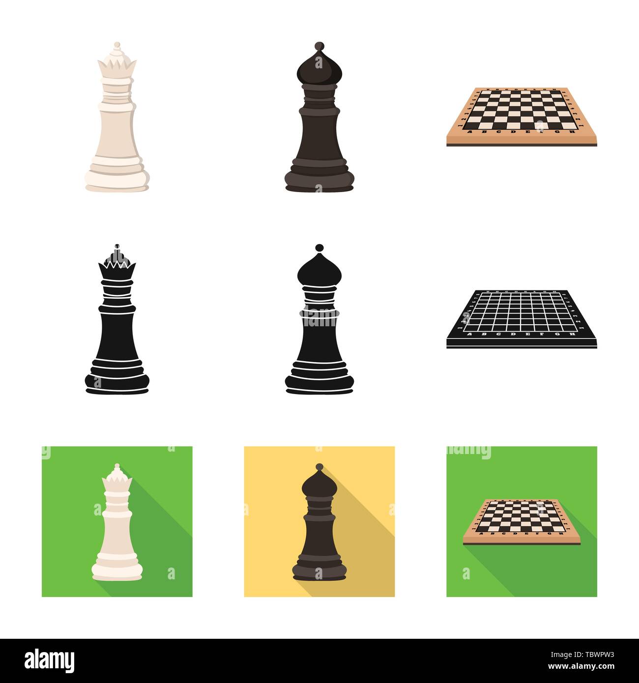 Vector design of checkmate and thin sign. Collection of checkmate and ...