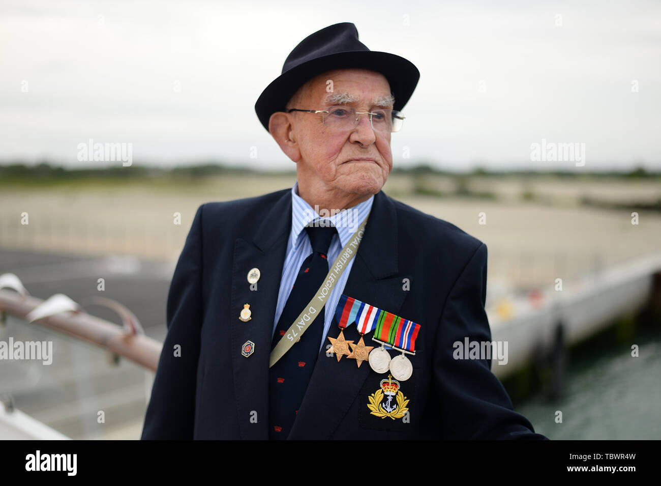 Veteran Vincent Percy, 93, from Stoke-on-Trent on the MV Bouddica at ...