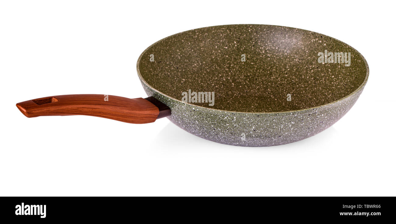 Frying pan isolated over white background Stock Photo - Alamy
