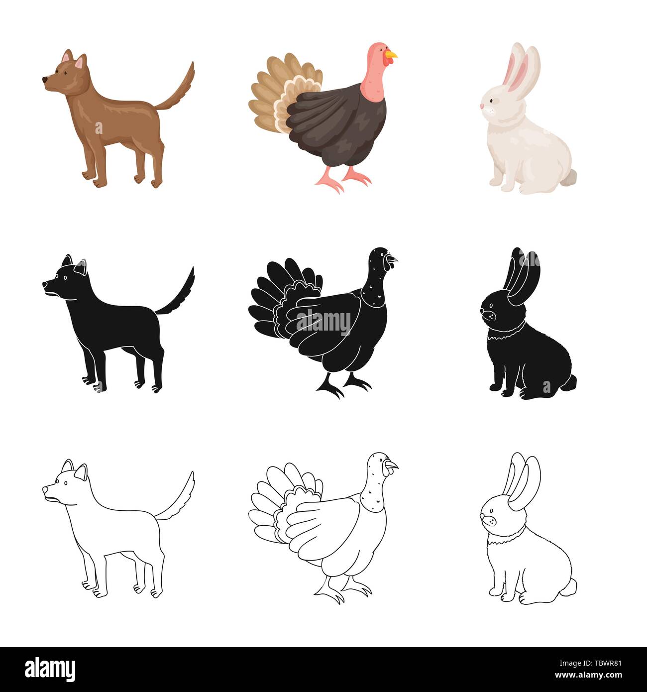 Vector design of breeding and kitchen symbol. Collection of breeding ...