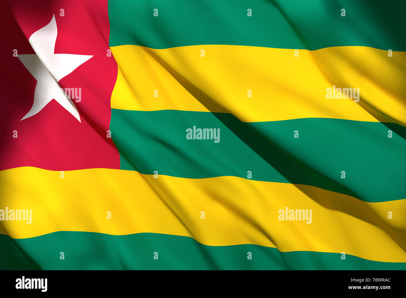 Togolese national flag hi-res stock photography and images - Alamy