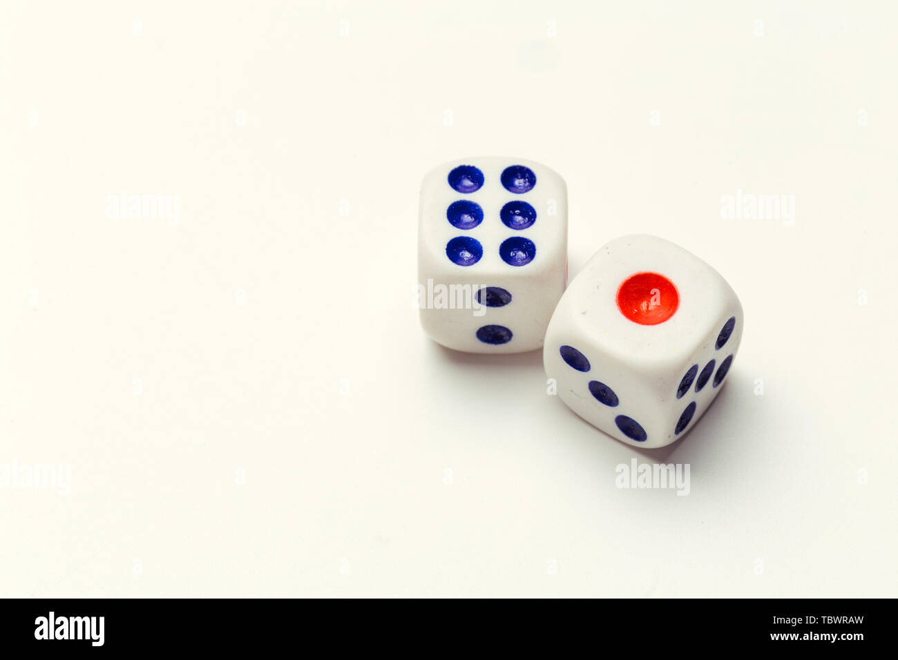 dice isolated on white background Stock Photo - Alamy