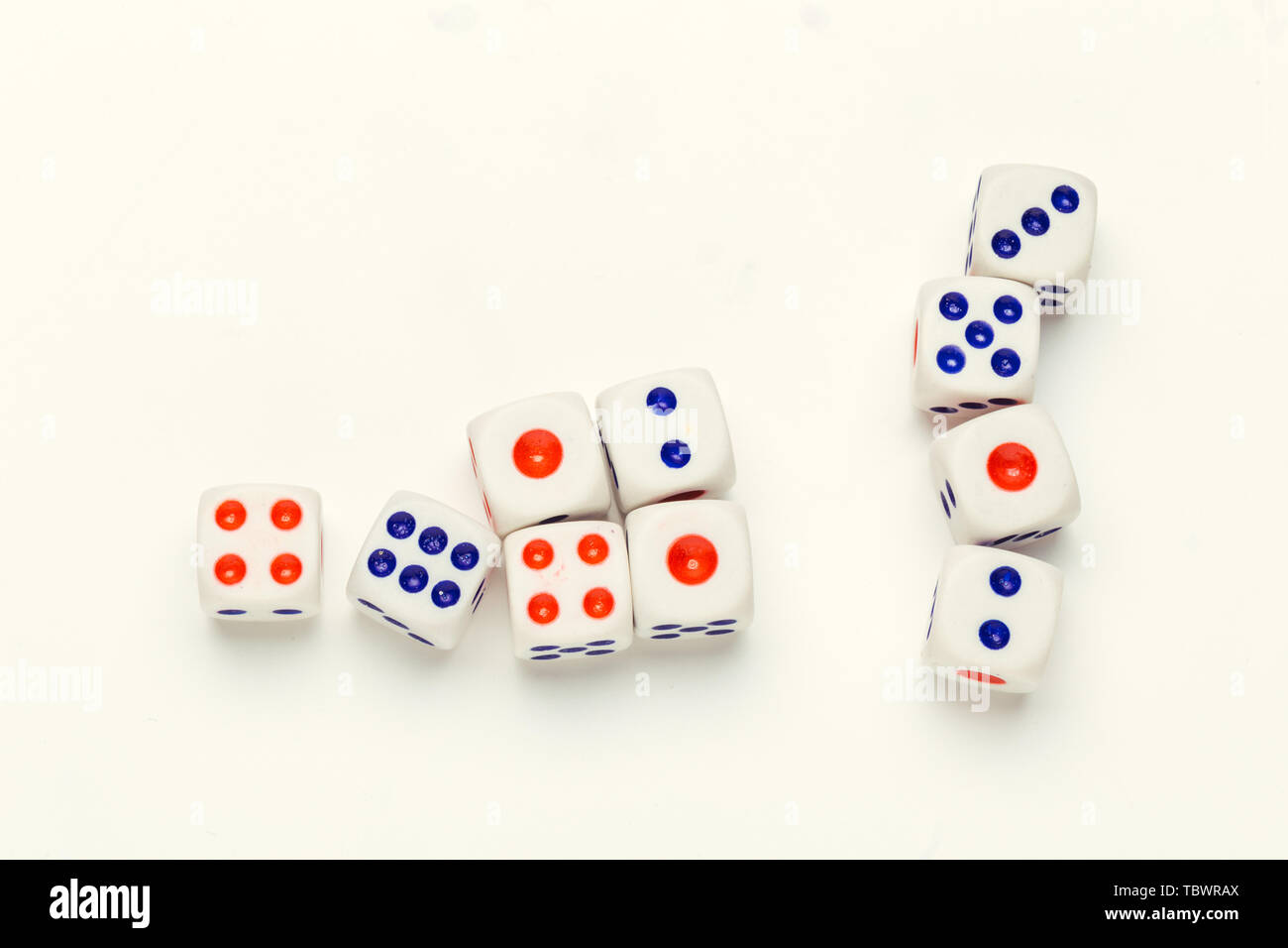 dice isolated on white background Stock Photo - Alamy