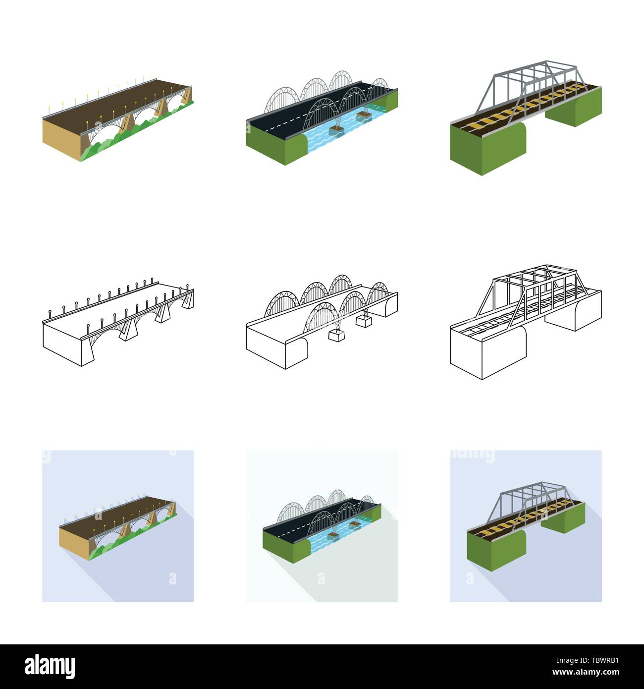 Vector illustration of connection and design symbol. Set of connection and side stock vector ...