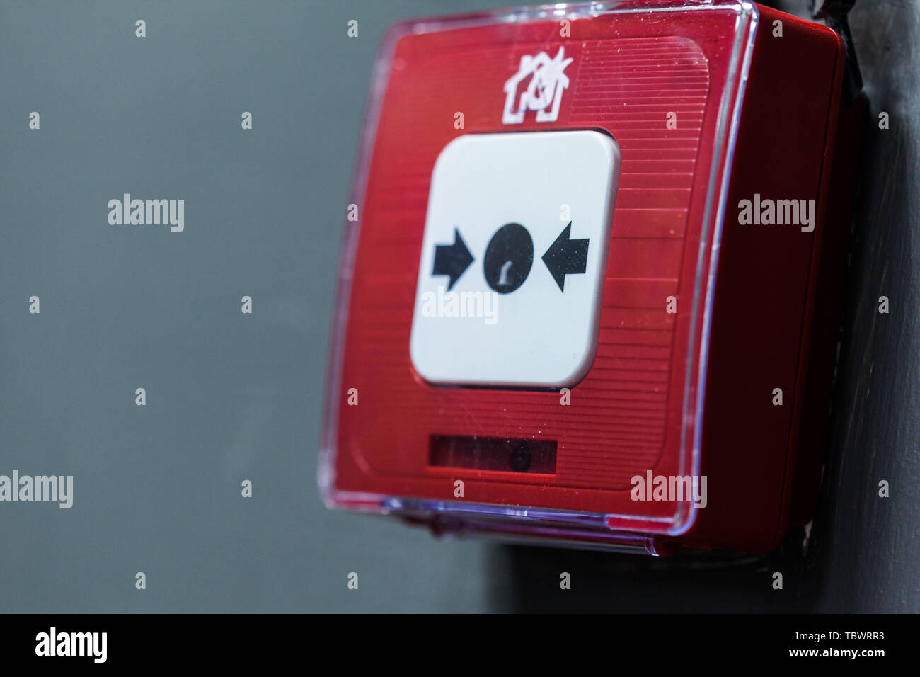 fire alarm system button Stock Photo - Alamy