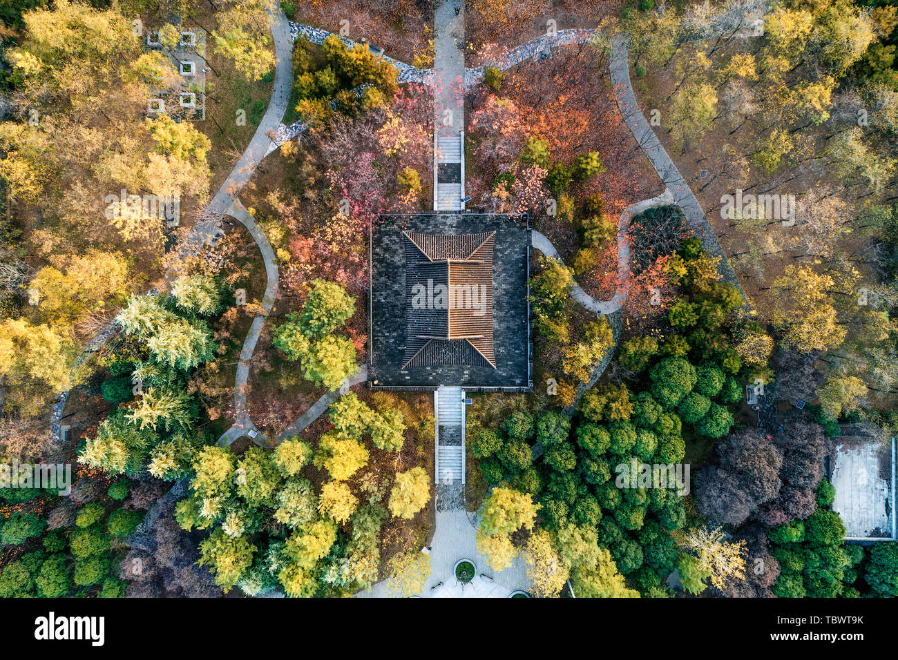 Aerial Photography Xi'an Tang City Wall Site Park Stock Photo - Alamy