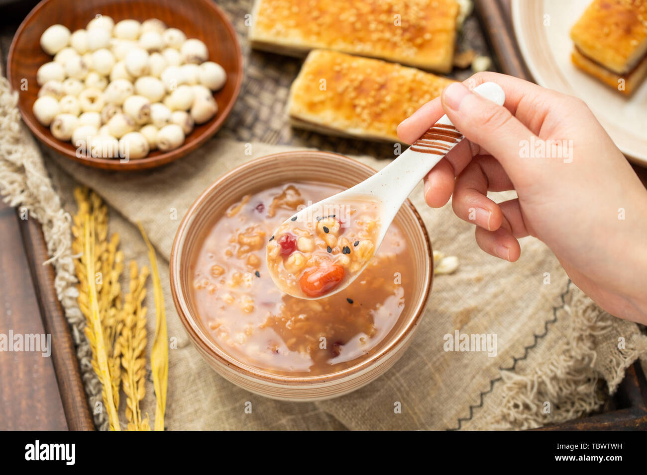 Coarse grain porridge Stock Photo - Alamy