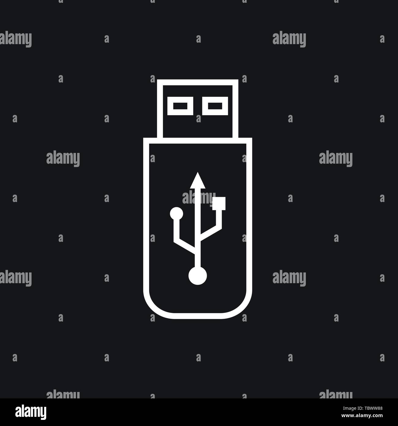 Usb icon vector sign symbol Stock Vector Image & Art - Alamy