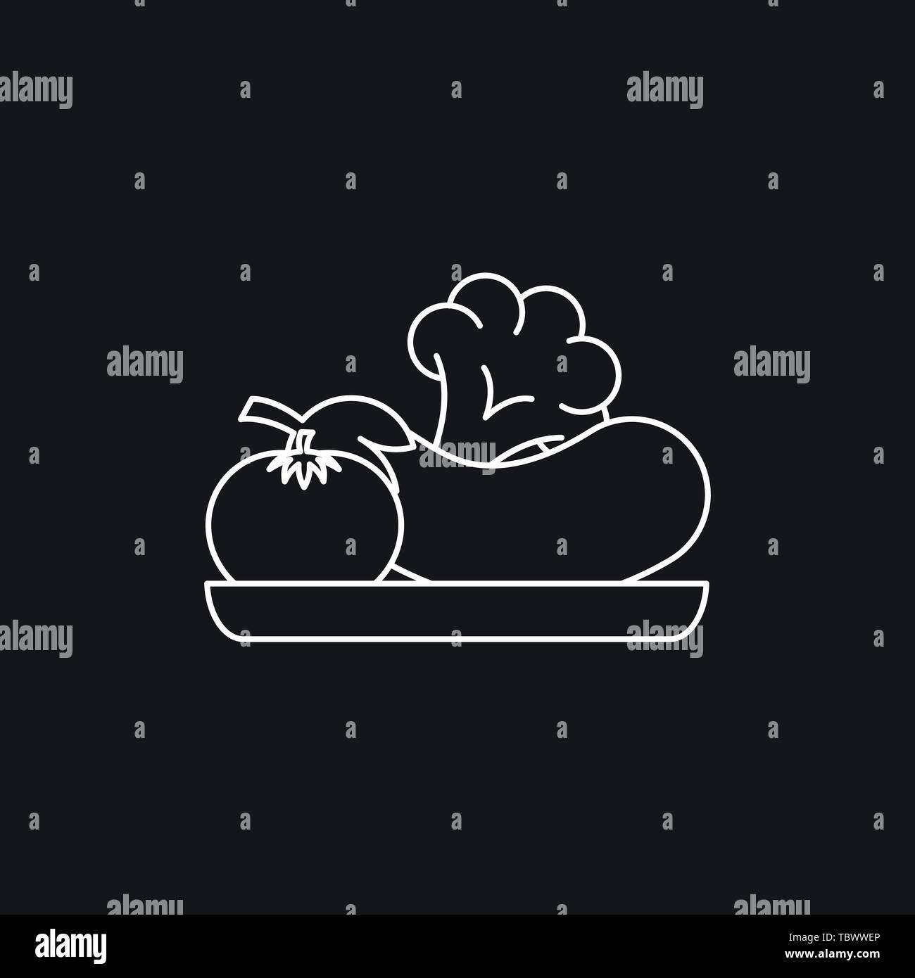 Vegetables Icon vector sign symbol Stock Vector Image & Art - Alamy