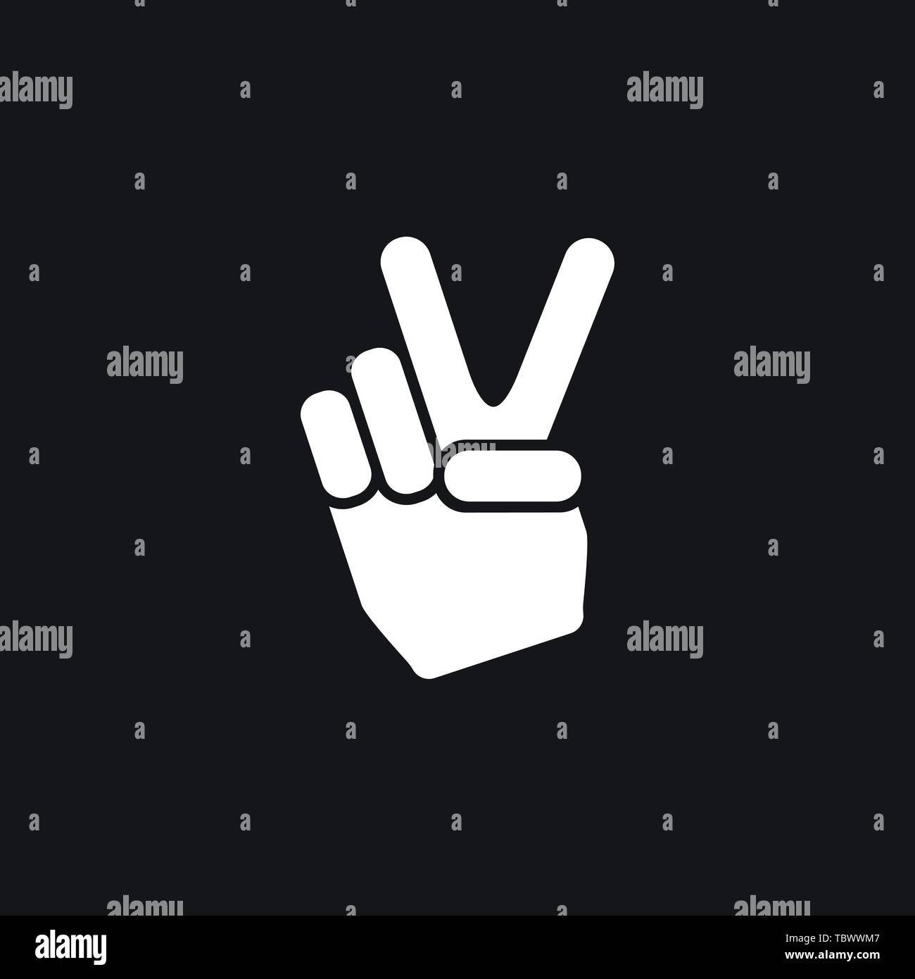 Victory icon vector sign symbol Stock Vector Image & Art - Alamy