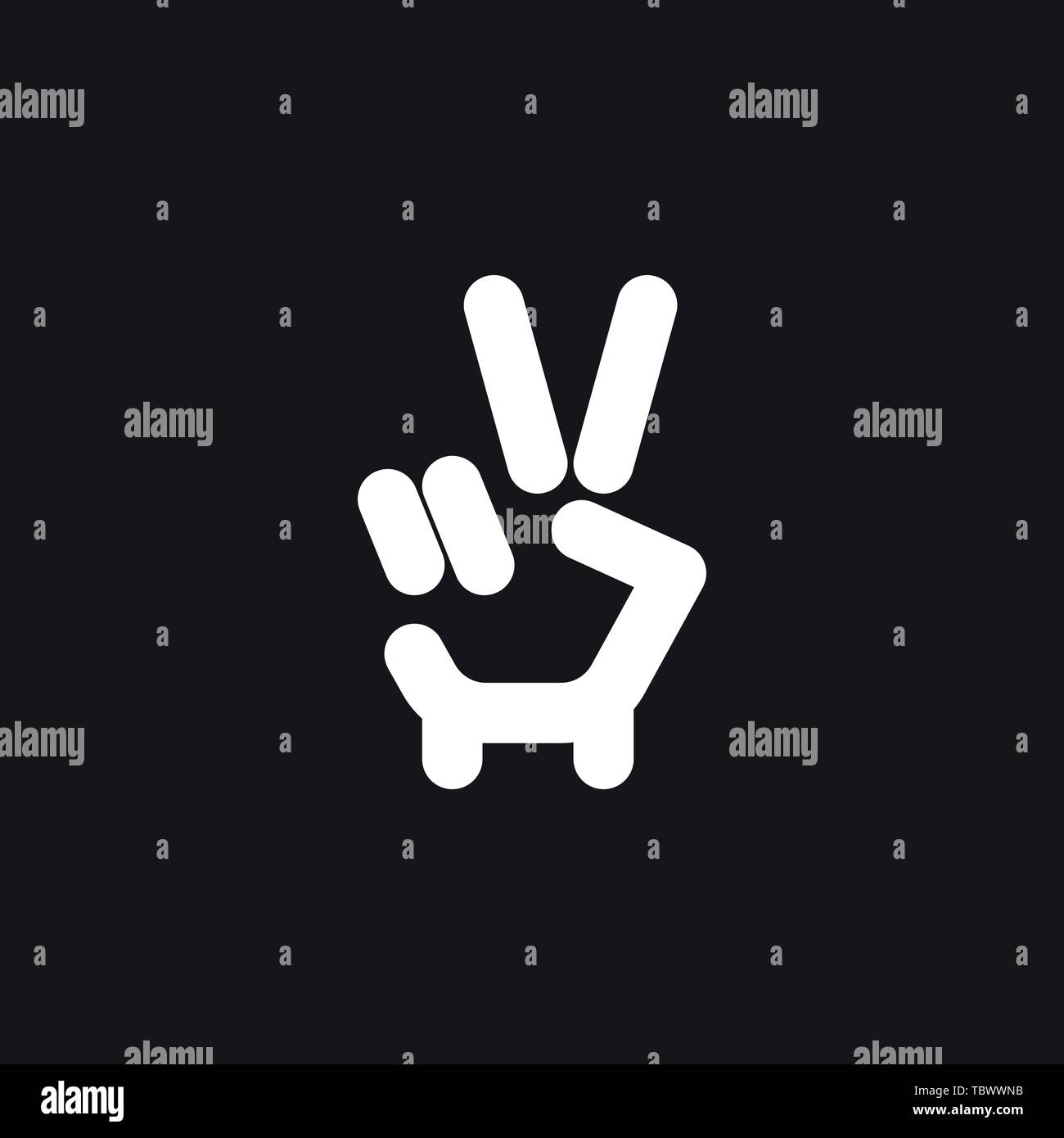 Victory icon vector sign symbol Stock Vector Image & Art - Alamy