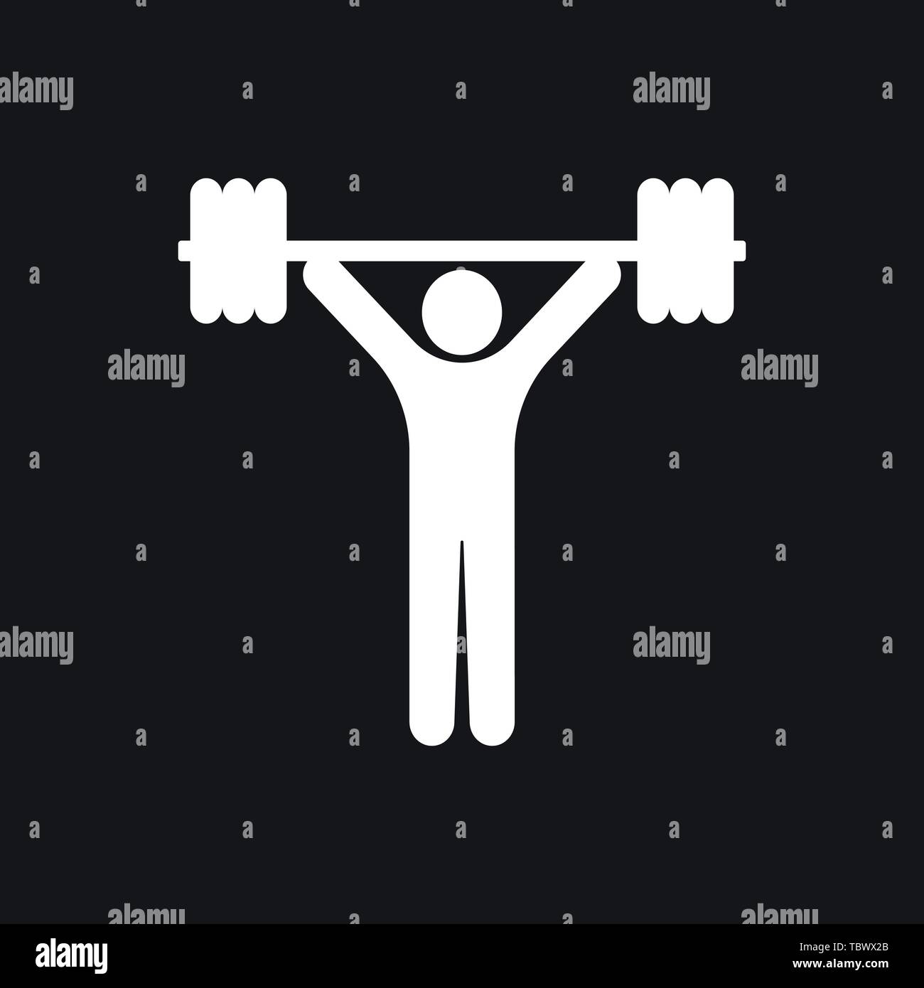 Weightlifter icon vector sign symbol Stock Vector Image & Art - Alamy