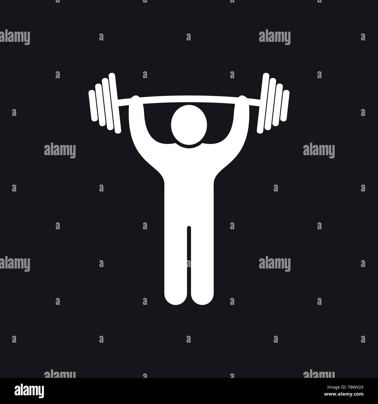 Weightlifter icon vector sign symbol Stock Vector Image & Art - Alamy