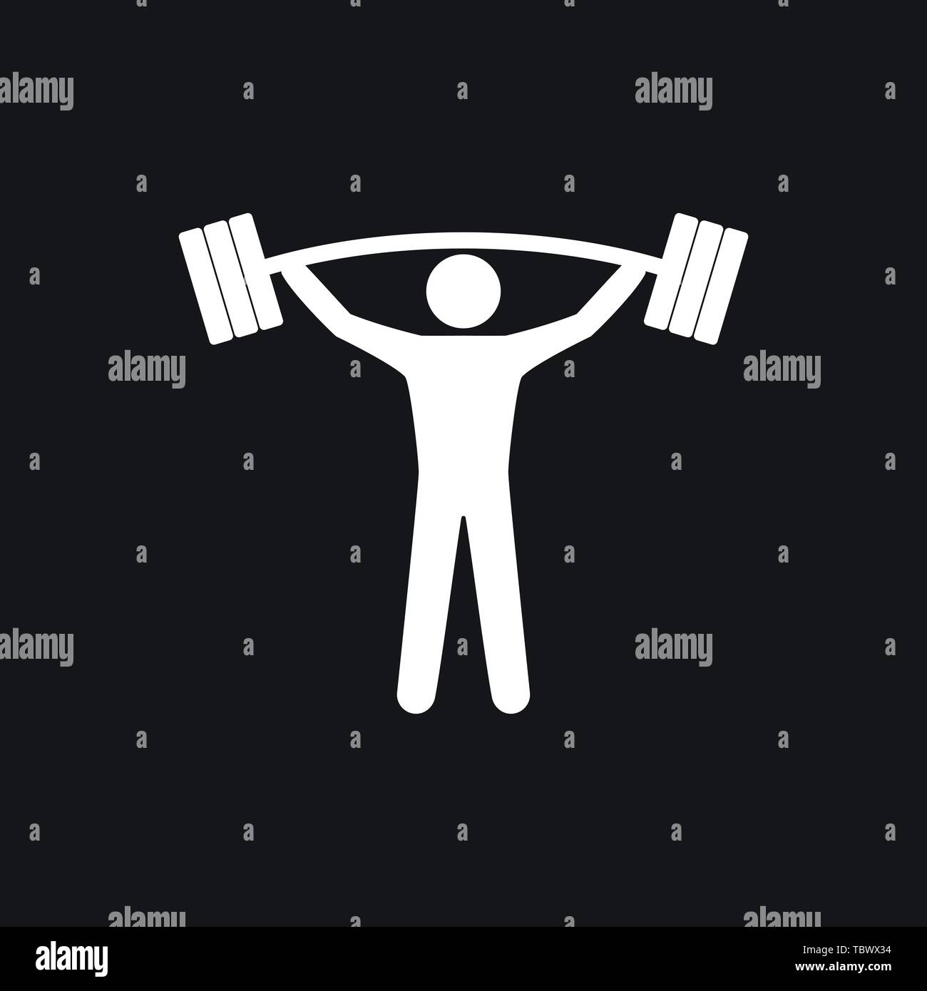 Weightlifter icon vector sign symbol Stock Vector Image & Art - Alamy