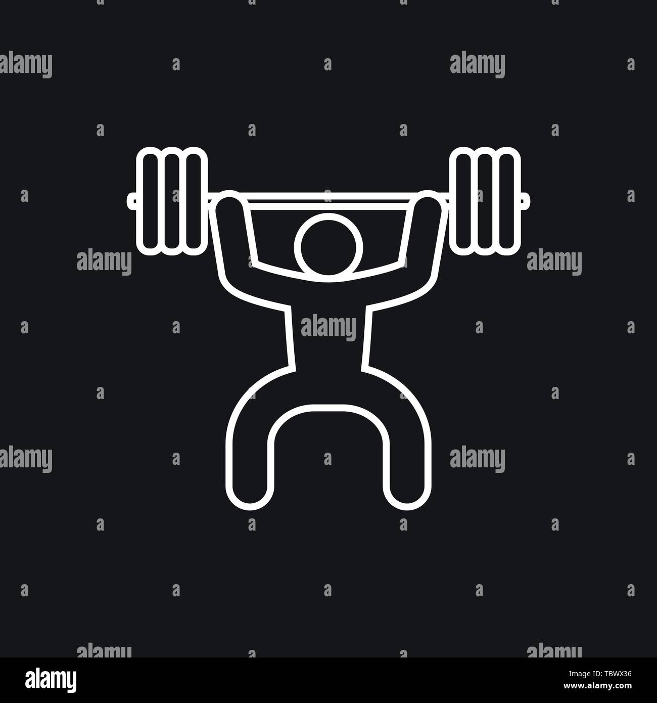 Weightlifter icon vector sign symbol Stock Vector Image & Art - Alamy