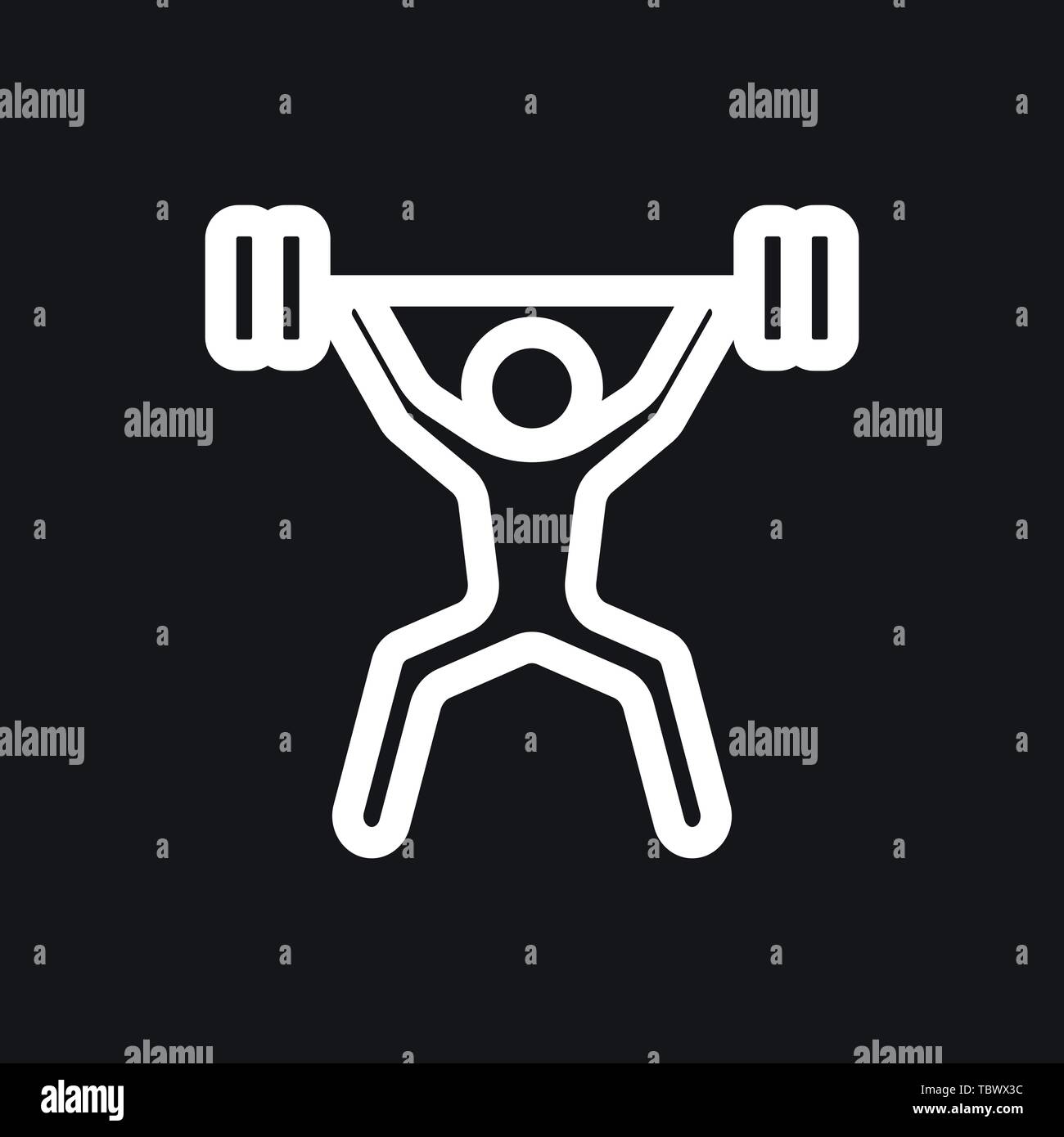 Weightlifter icon vector sign symbol Stock Vector Image & Art - Alamy