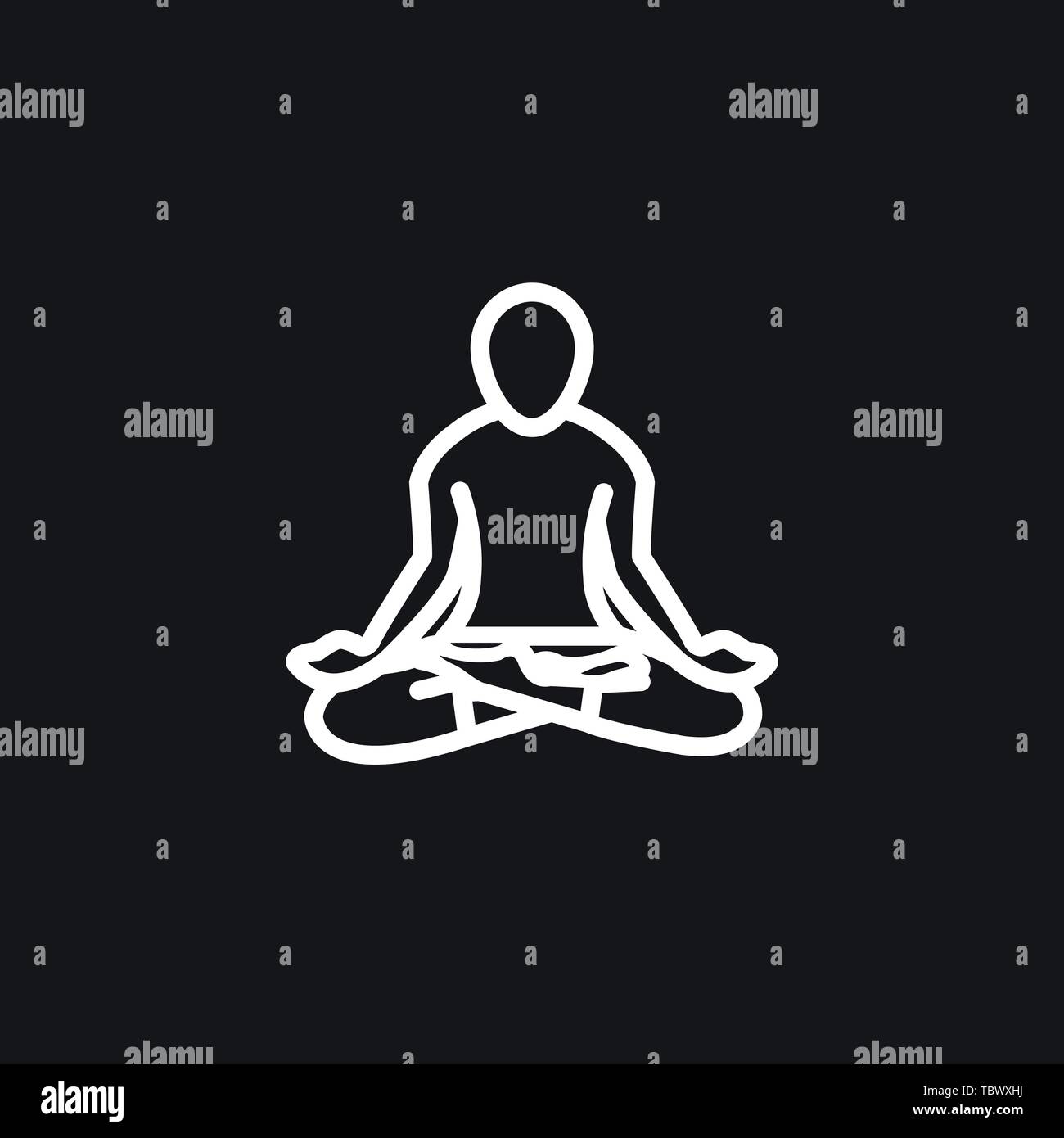 Yoga Fitness Icon vector sign symbol Stock Vector Image & Art - Alamy