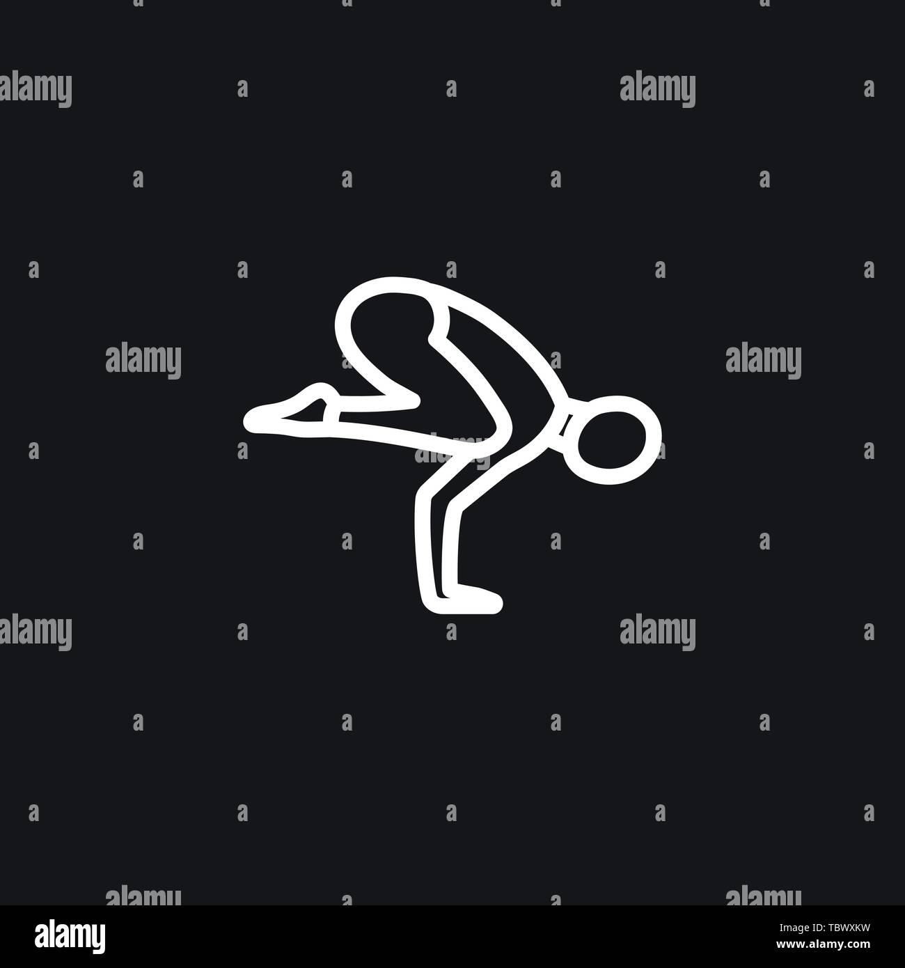 Yoga Fitness Icon vector sign symbol Stock Vector Image & Art - Alamy