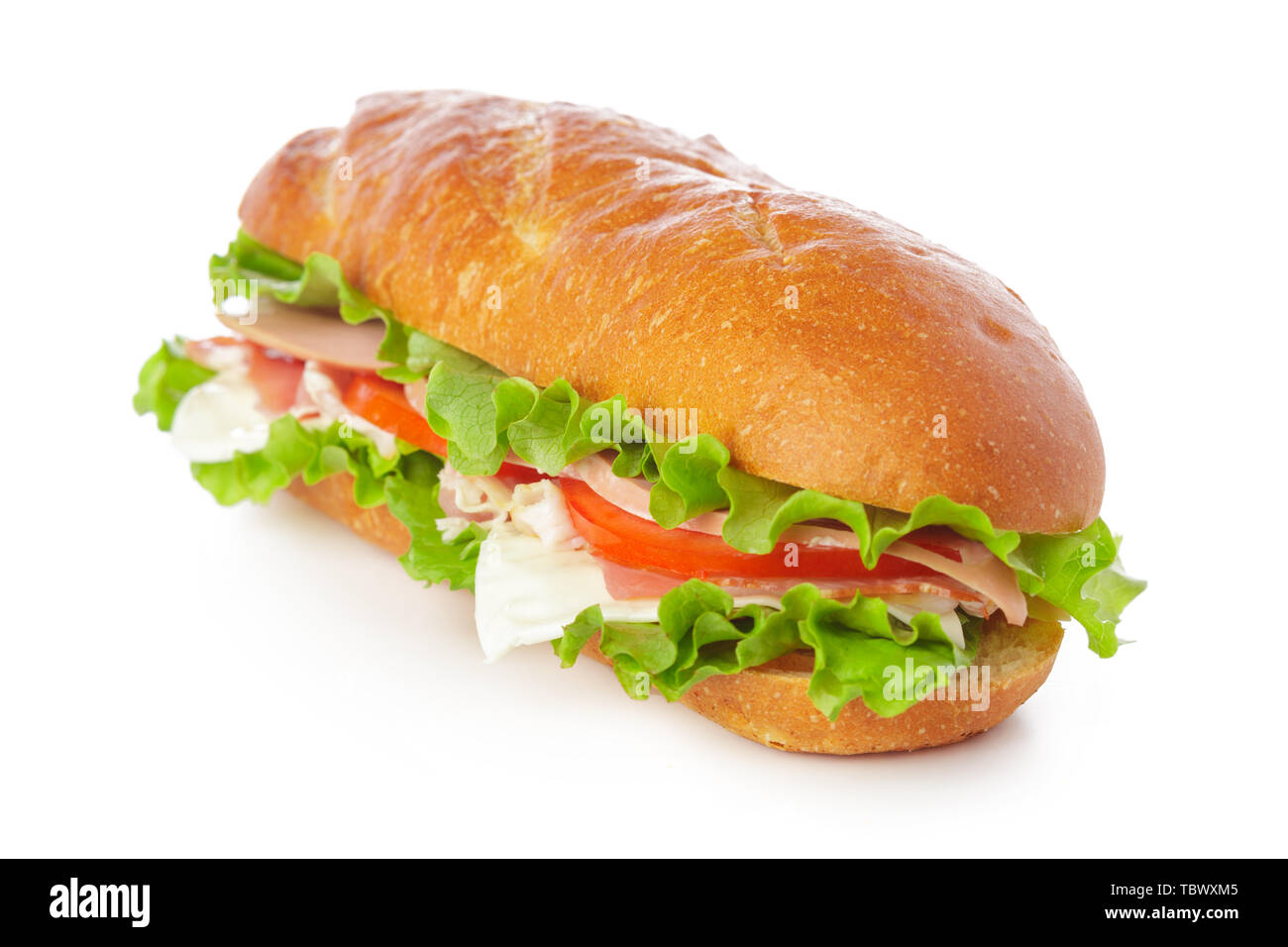 sandwich on white background Stock Photo - Alamy