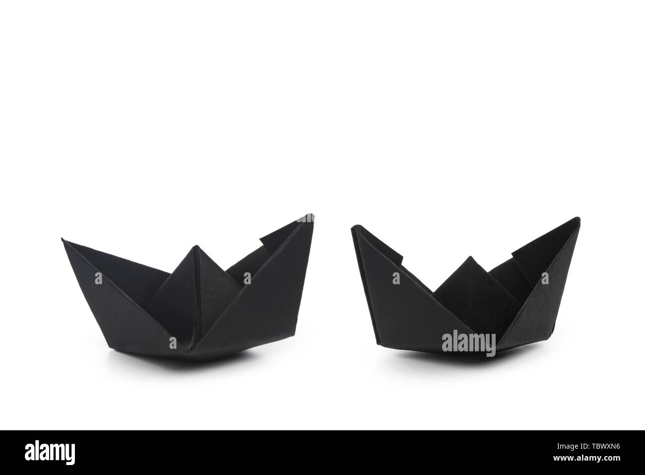 paper ships isolated on white Stock Photo - Alamy