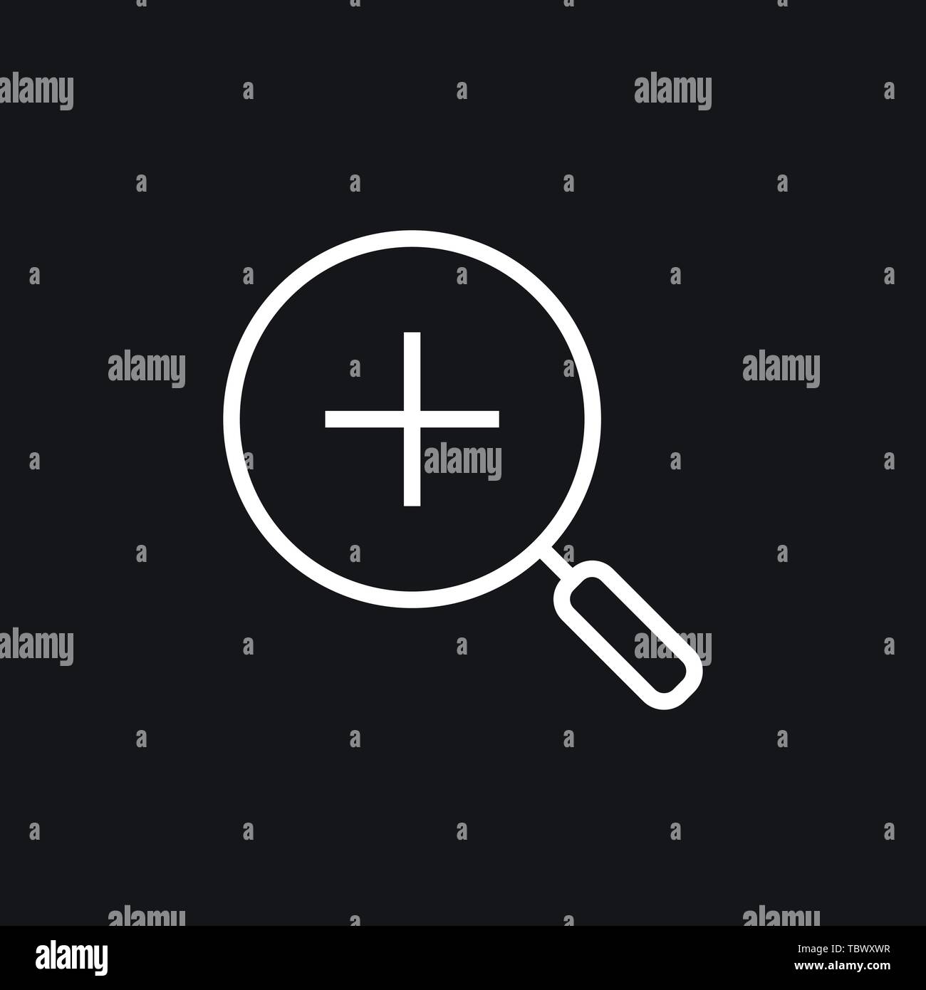 Zoom icon vector sign symbol Stock Vector Image & Art - Alamy