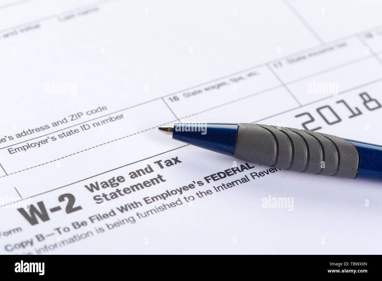 Tax forms, close up Stock Photo - Alamy