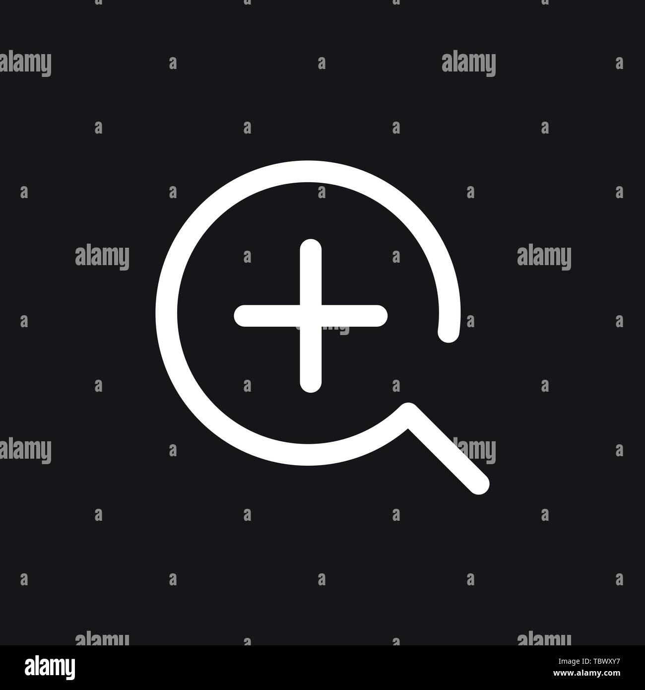 Zoom icon vector sign symbol Stock Vector Image & Art - Alamy