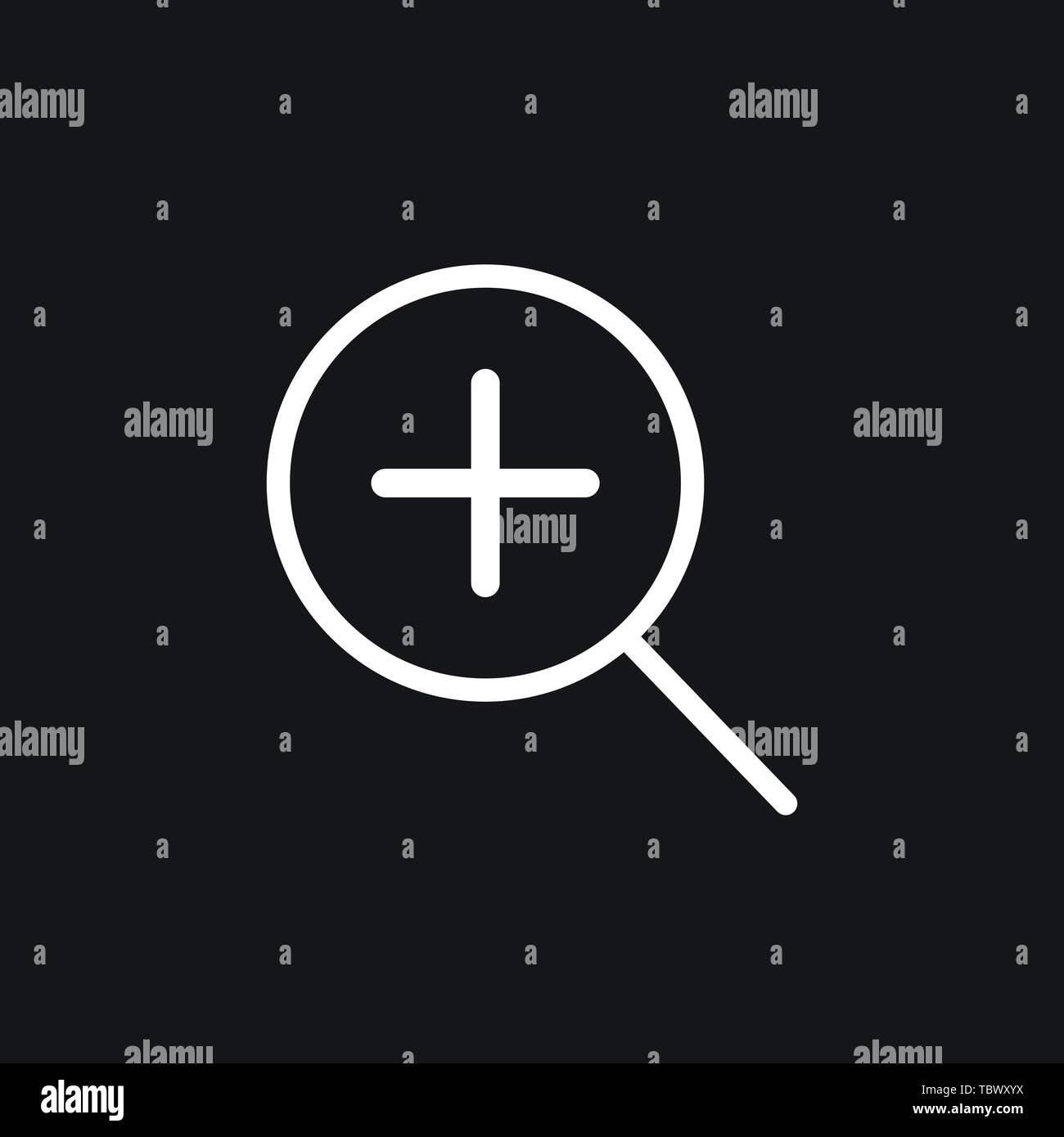 Zoom icon vector sign symbol Stock Vector Image & Art - Alamy