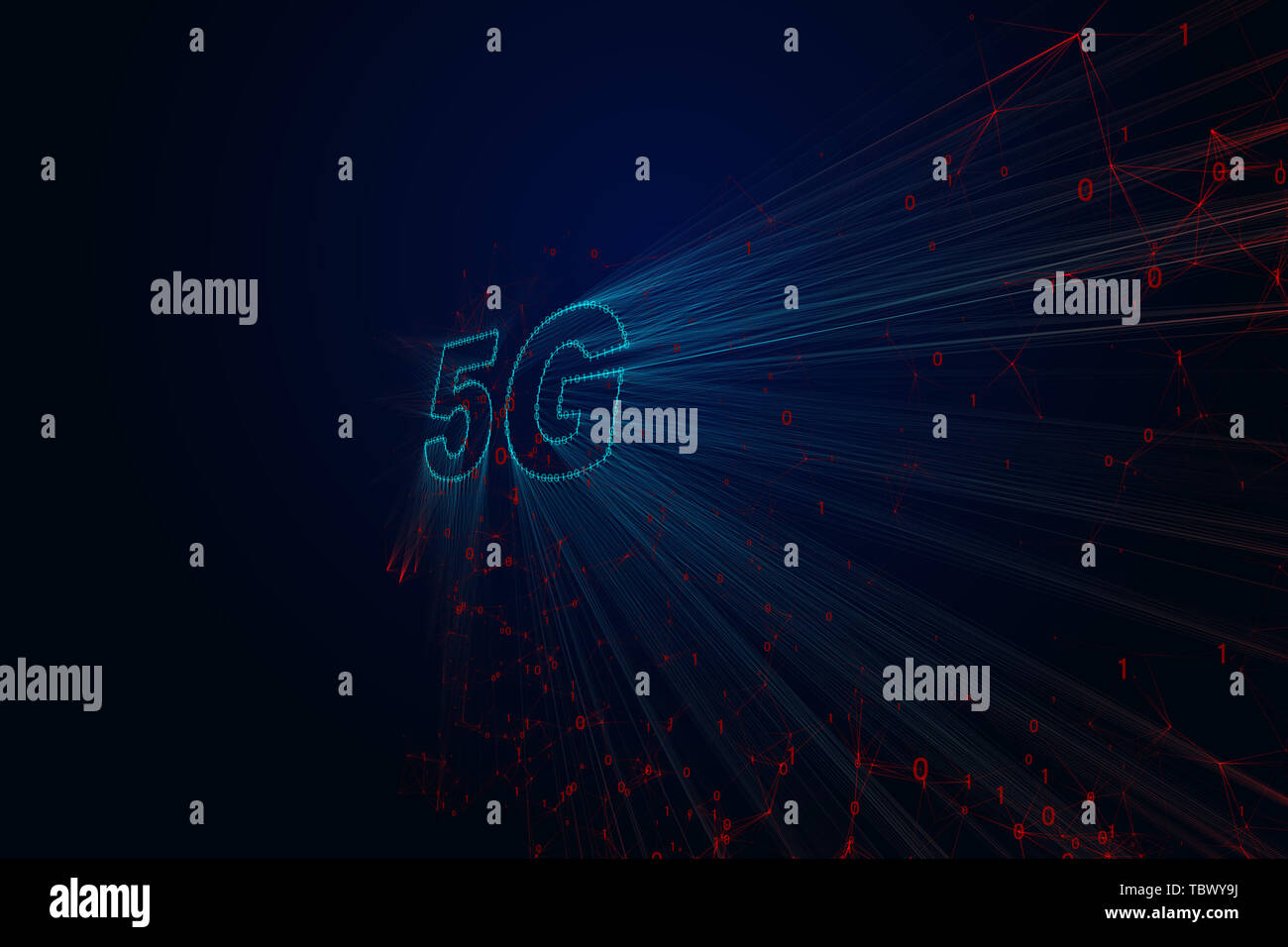 5G Point Line Composition Technology Sense Fifth Generation Mobile ...