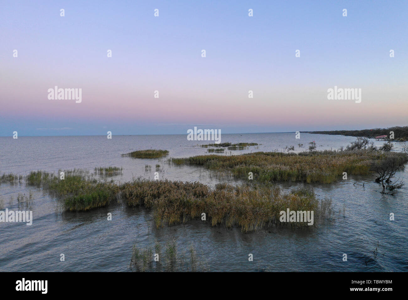 Sino-Russian border lake Xingkai lake autumn color Stock Photo - Alamy