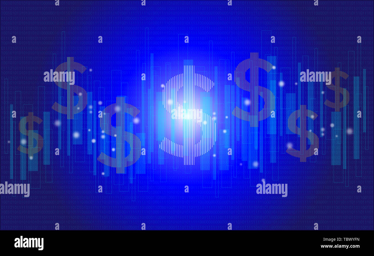 Digital financial currency concept map Stock Photo - Alamy