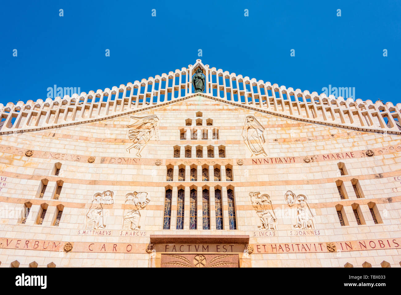 The Annunciation Hall of Angels of Nazareth, Israel Stock Photo - Alamy