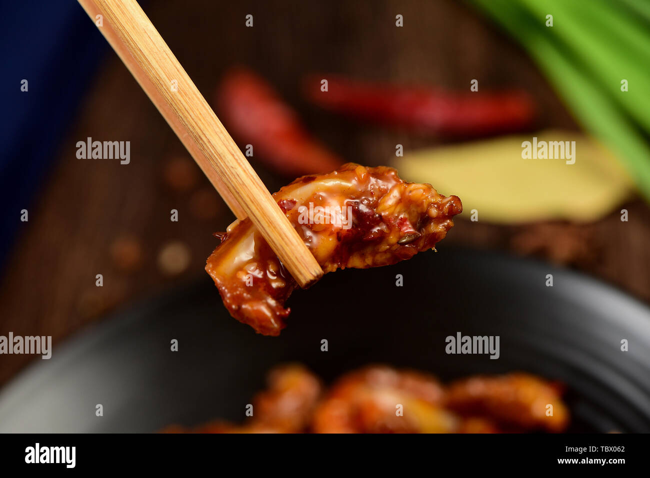 Spicy pig crispy bones Stock Photo - Alamy
