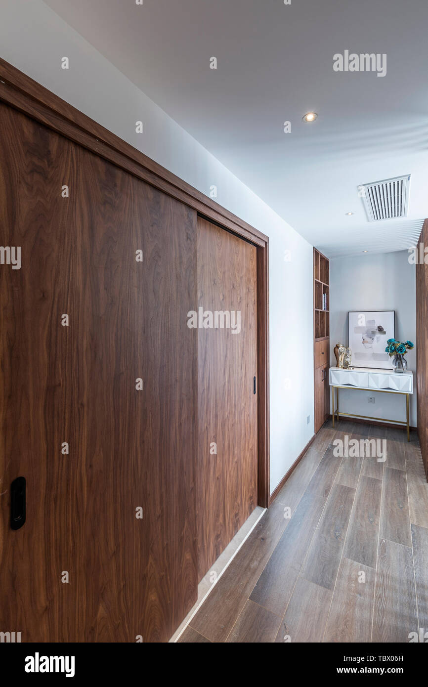 Modern home model room space design corridor hall HD picture Stock ...