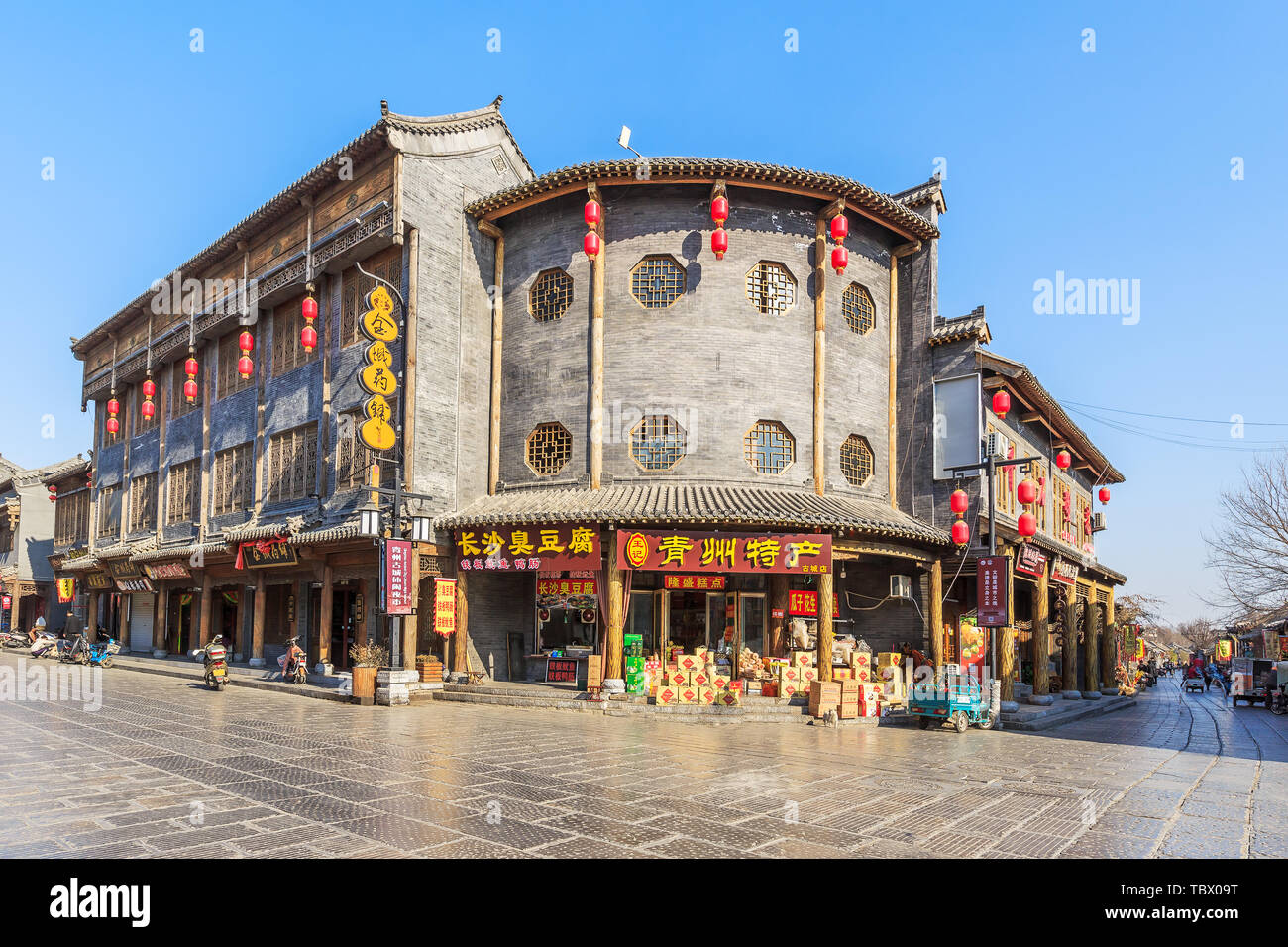 Traditional architecture in the ancient city of Qingzhou Stock Photo ...