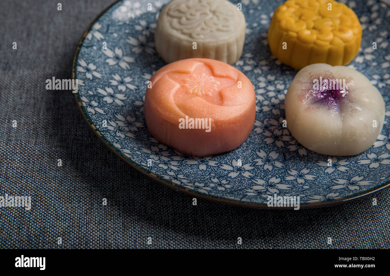 New color mooncakes Stock Photo - Alamy
