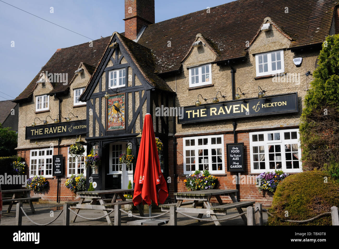The Raven at Hexton, Hexton, Hertfordshire, was built-in half-timbered ...