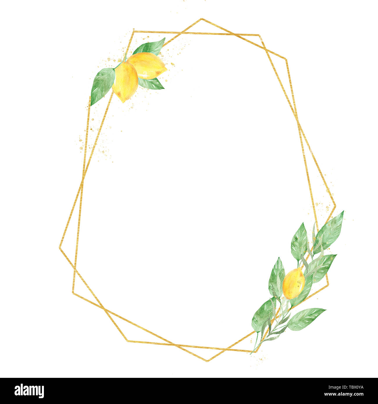 Geometric floral border raster illustration. Polygonal thin line frame ...