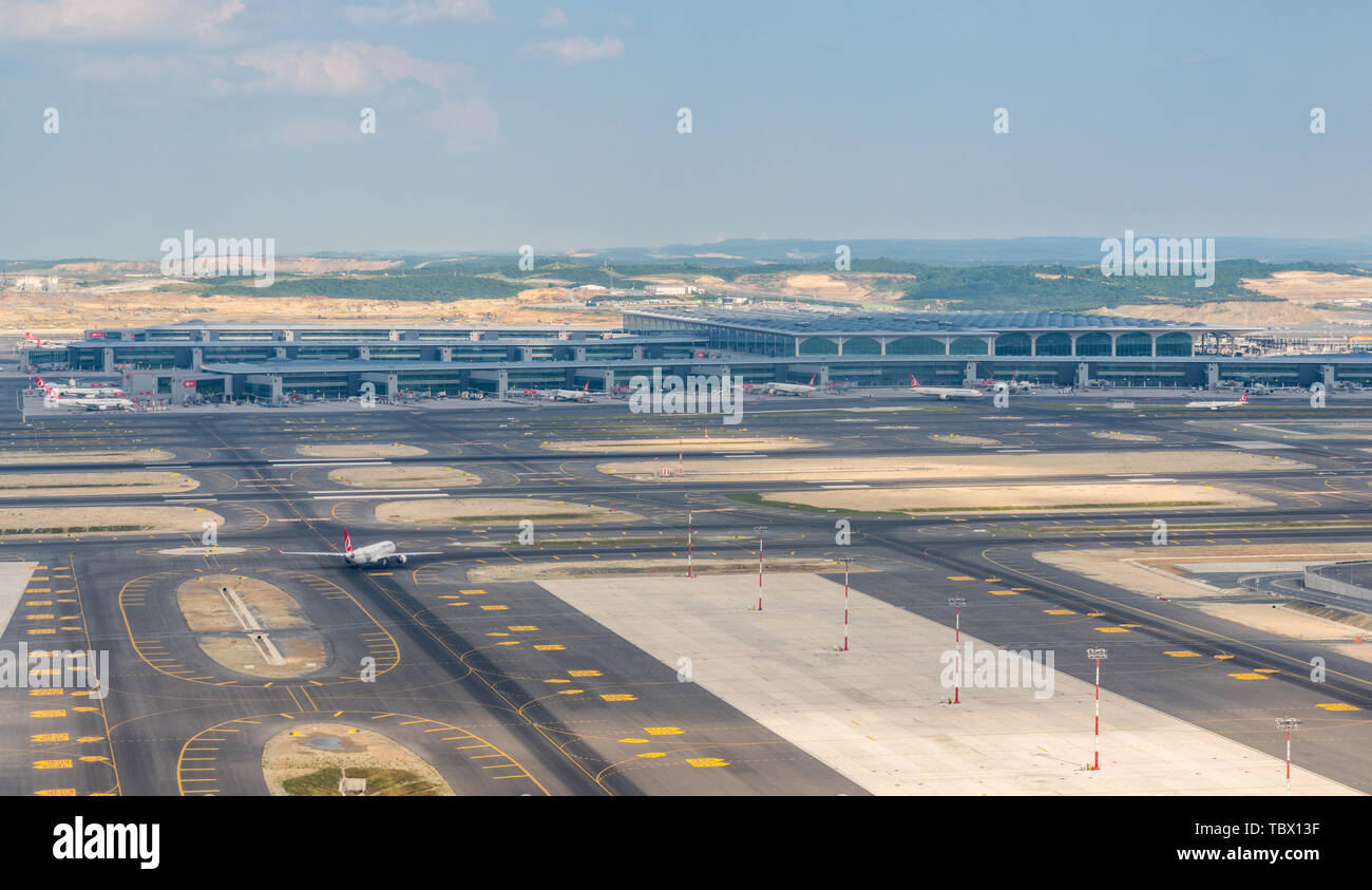 Aerial view of new Istanbul Airport in Turkey Stock Photo - Alamy
