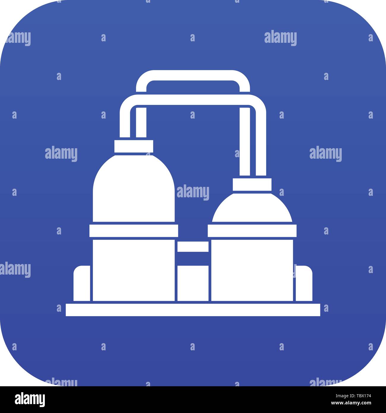 Oil processing factory icon digital blue Stock Vector Image & Art - Alamy