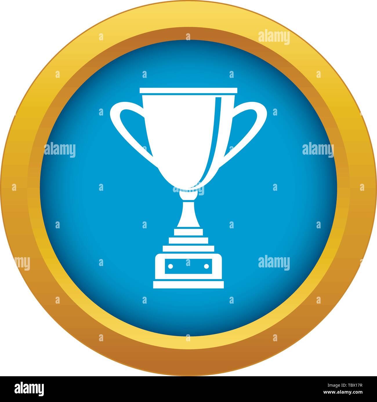 Gold cup for championship icon blue vector isolated Stock Vector Image ...