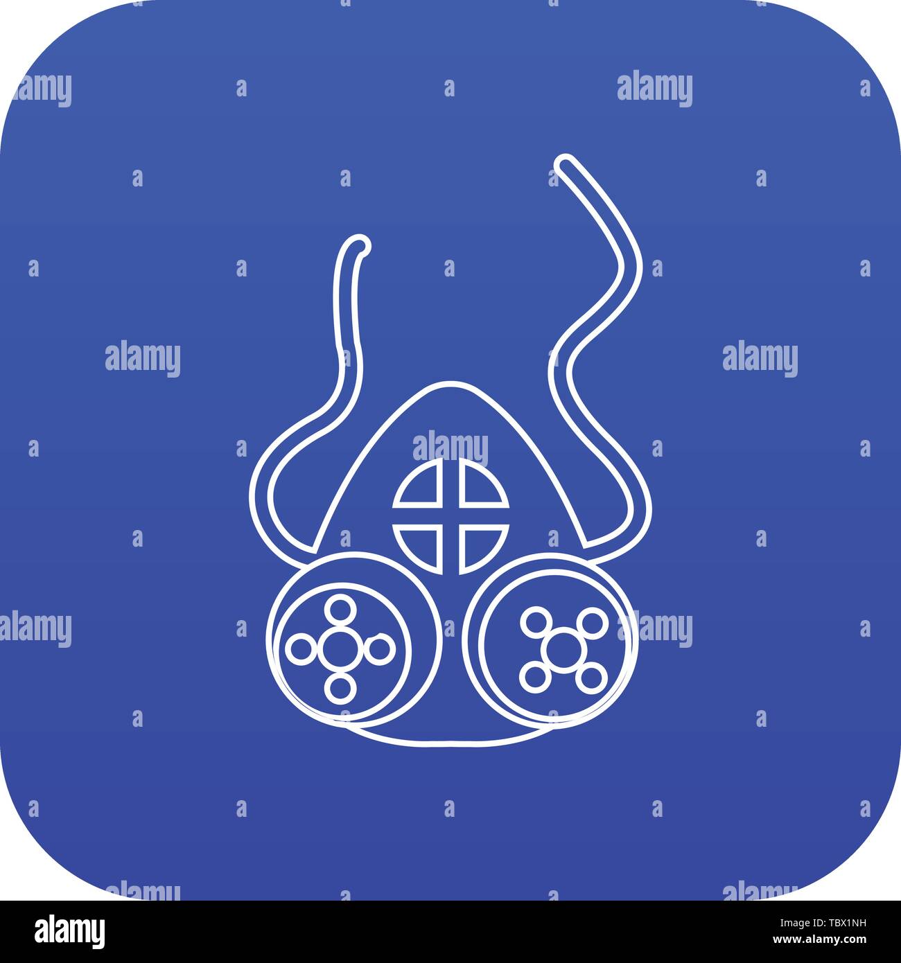 Mask protection icon blue vector Stock Vector Image & Art - Alamy