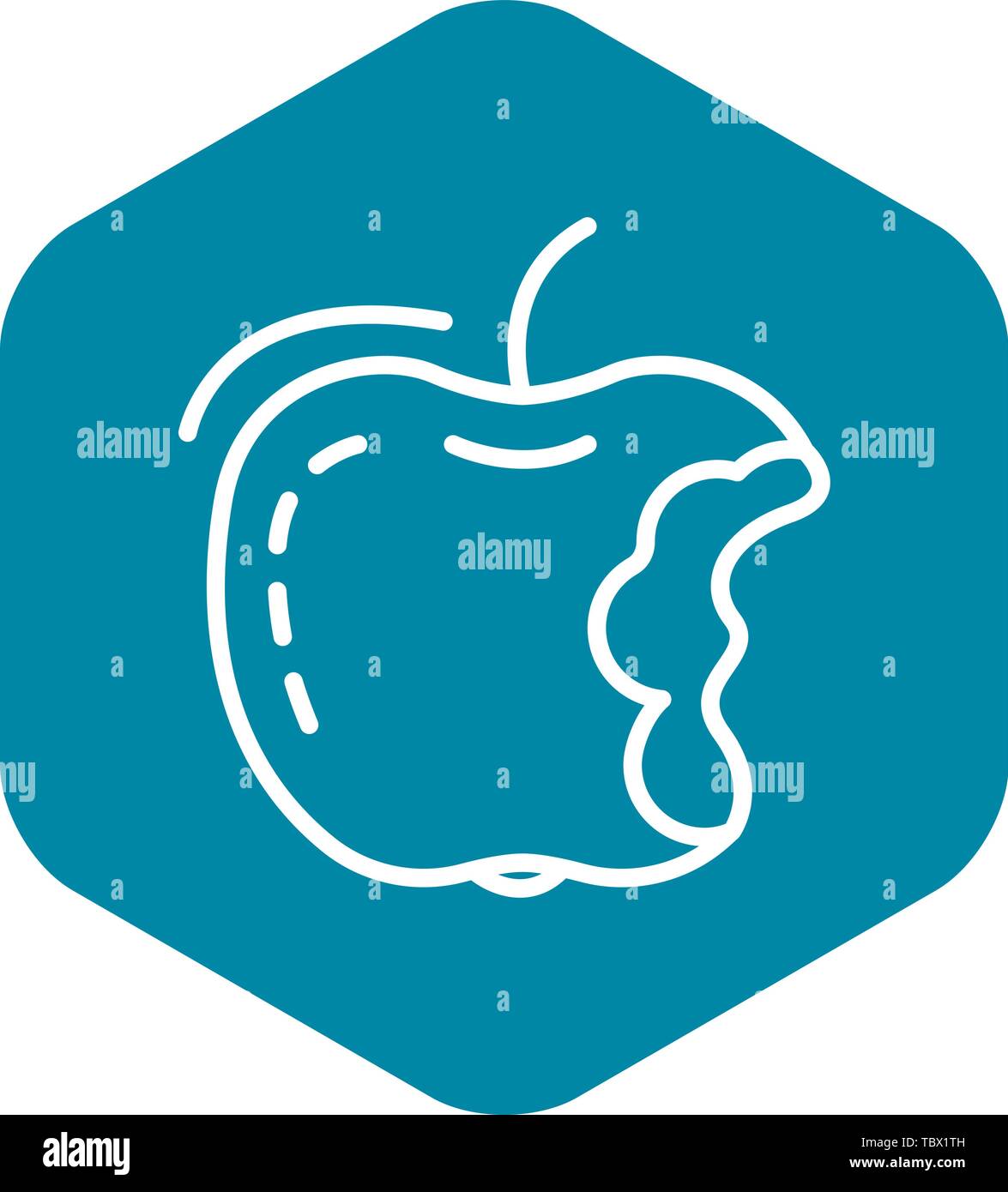 Eco apple icon, outline style Stock Vector Image & Art - Alamy