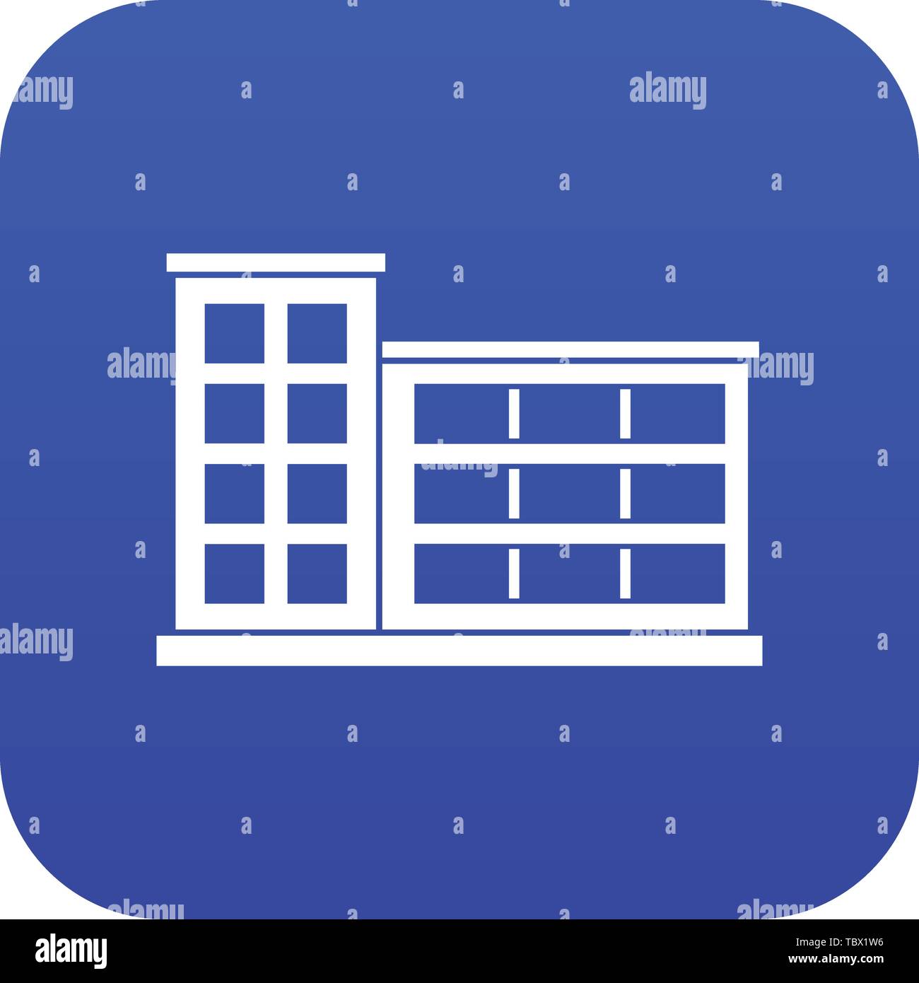 Industrial factory building icon digital blue Stock Vector Image & Art ...