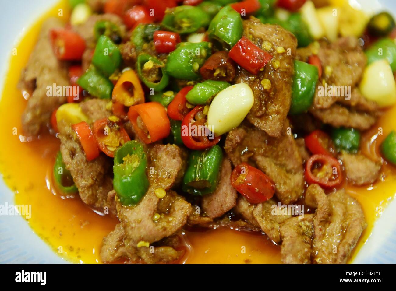 Farmhouse fried meat Stock Photo - Alamy