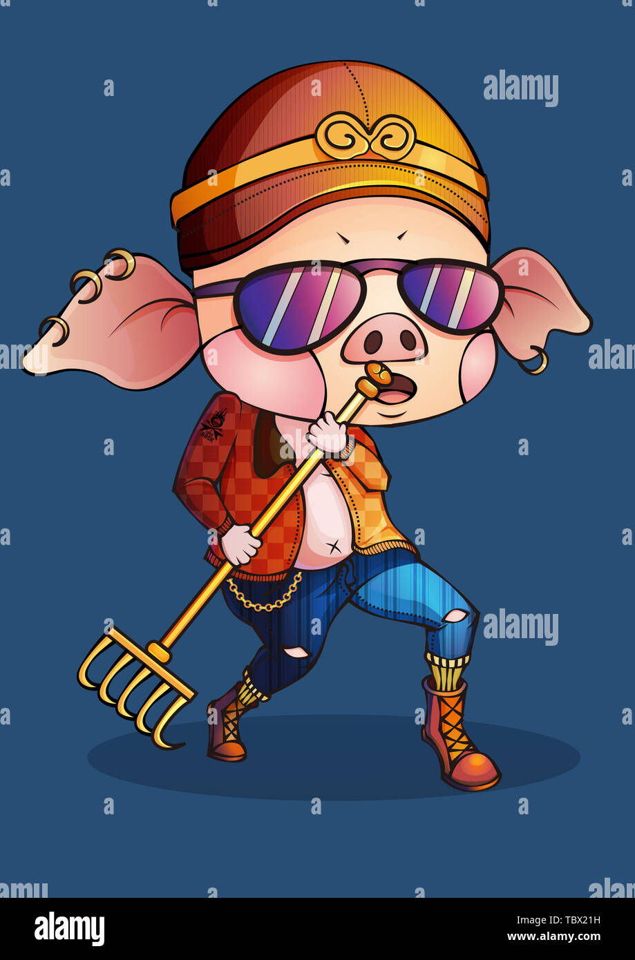 Get high, pig Stock Photo - Alamy