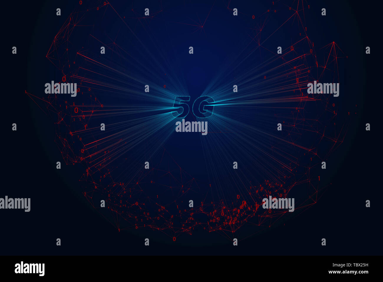 5G Point Line Composition Technology Sense Fifth Generation Mobile ...