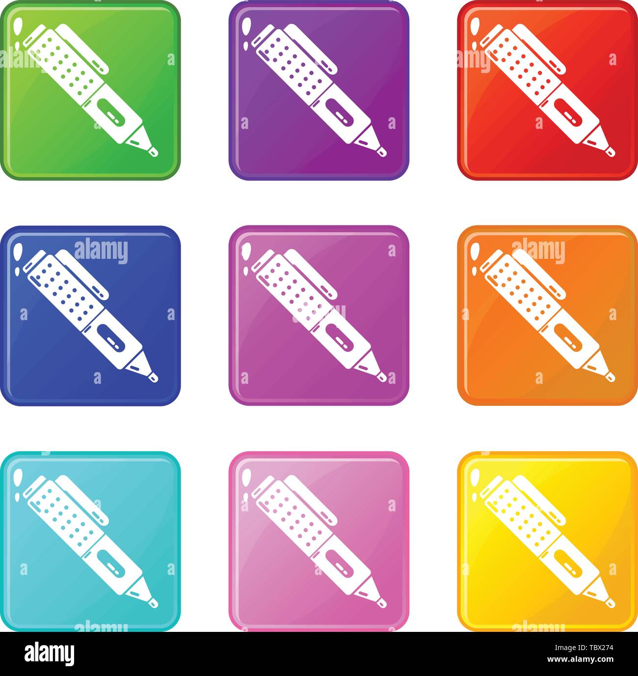 Marker pen school icon, simple black style Stock Vector Image & Art - Alamy